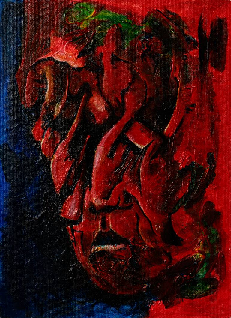 Life full of pain Painting by Krzysztof Kawalowski | Saatchi Art