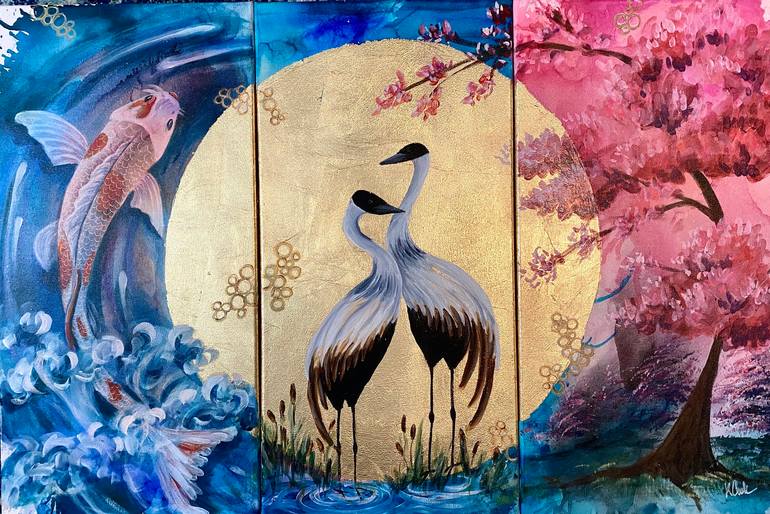 Asian Nature Painting by Kim Cook | Saatchi Art