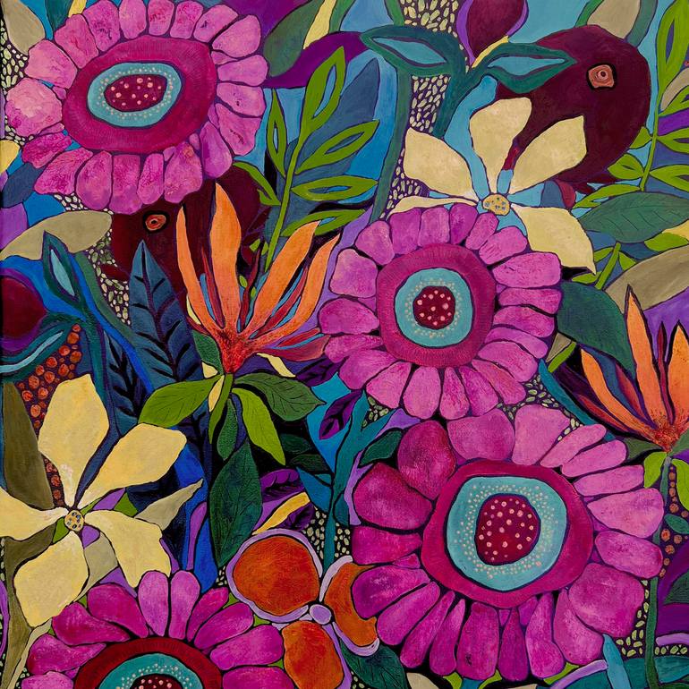 Pop of Pink Painting by Erika Speirs | Saatchi Art