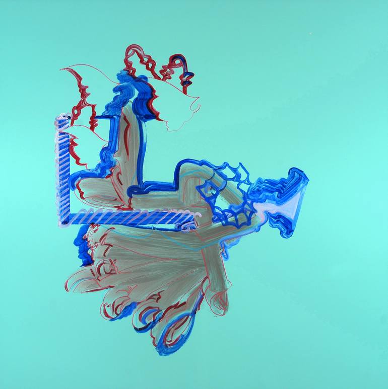 Untitled (Fan) Painting by Suzanne Bybee | Saatchi Art