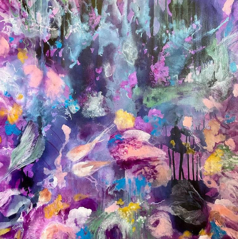 Three Layers Down The Dream Painting by Kanwal Zafar | Saatchi Art