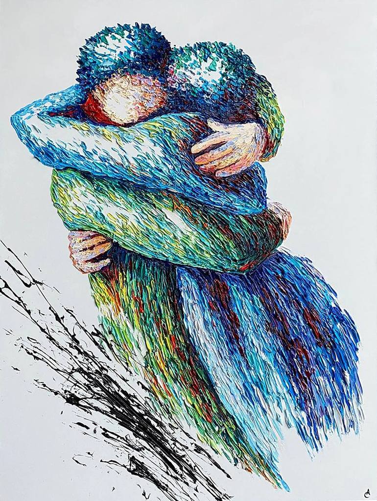 Emotional Embrace Painting by Anastasiia Skrylova | Saatchi Art United ...