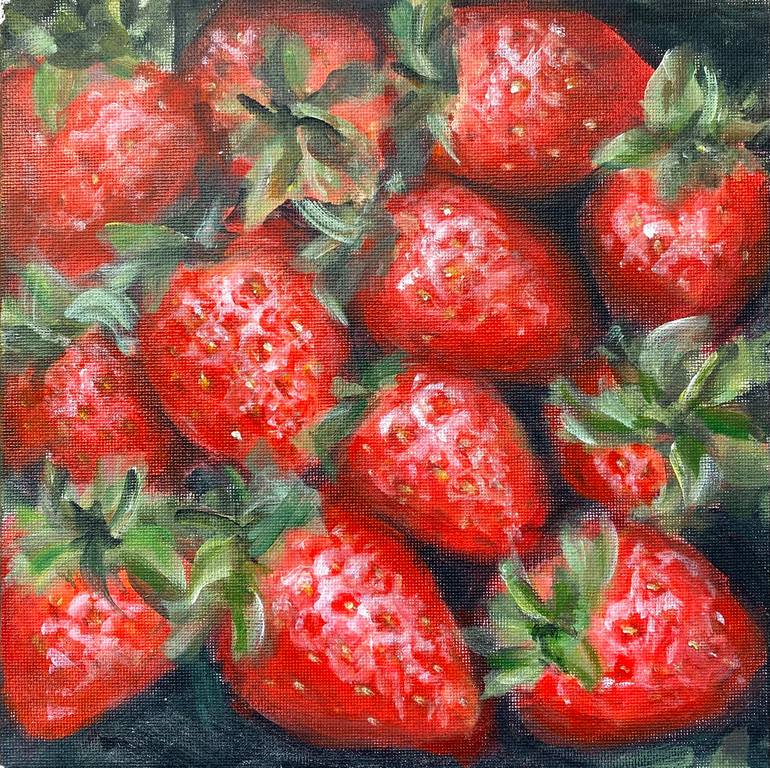 Strawberries Painting by Nataliya Fenko | Saatchi Art