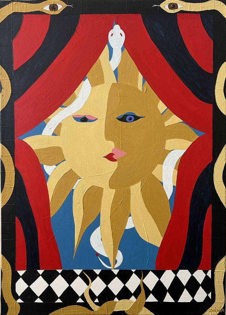 Luna Solis Painting by Ivânia Dos Santos | Saatchi Art