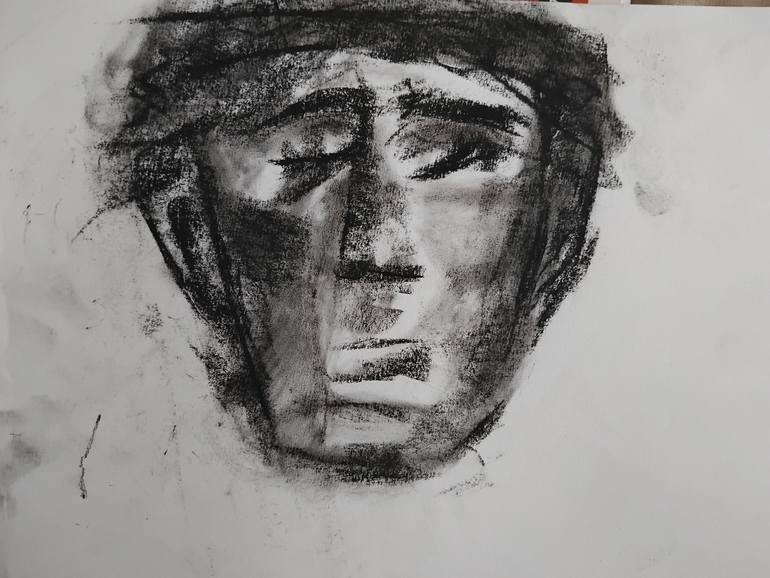 The Portrait of a Sleeping Man Drawing by ASISH INUGANTI | Saatchi Art