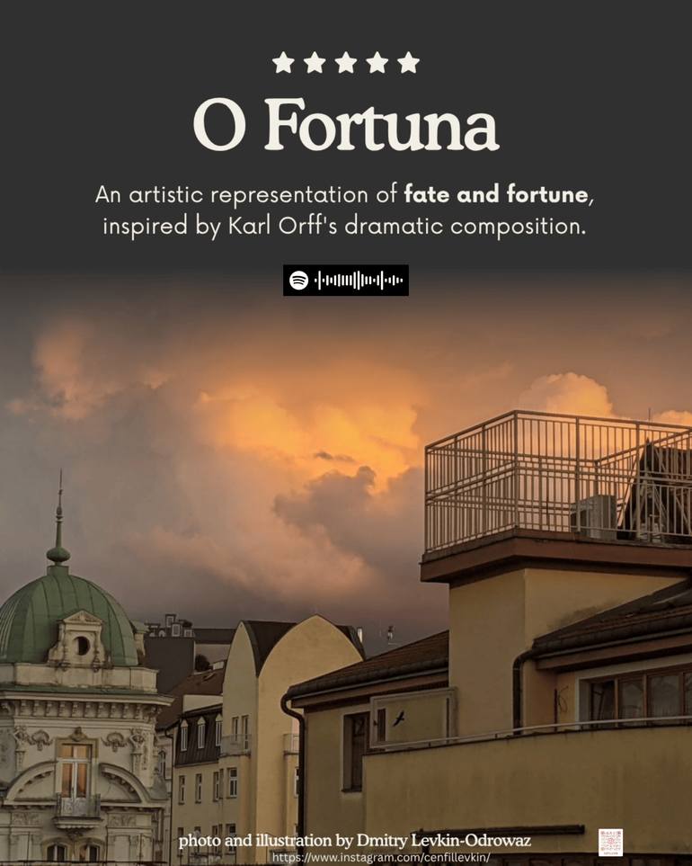An artistic representation of music. O'Fortuna by K.Orff. Mixed Media ...