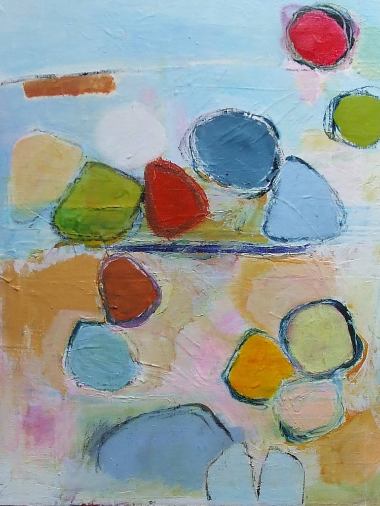 Strolling Along The Beach Painting by Sarah Stokes | Saatchi Art