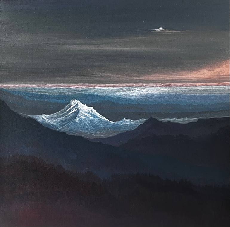 Himalayan Nights Series Painting by Dev Chandra | Saatchi Art