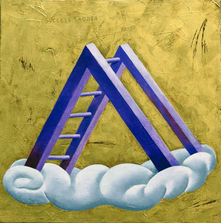 Success ladder Painting by Piero Lagonigro | Saatchi Art