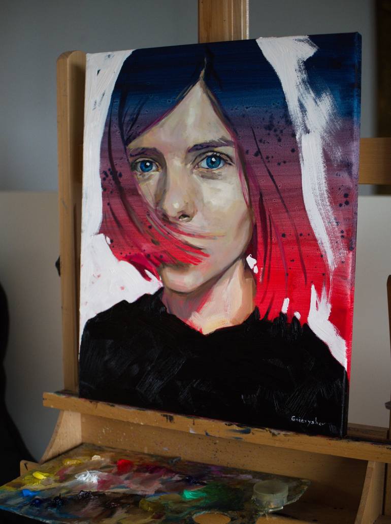 Aurora Aksnes Painting by Oleksii Gnievyshev | Saatchi Art