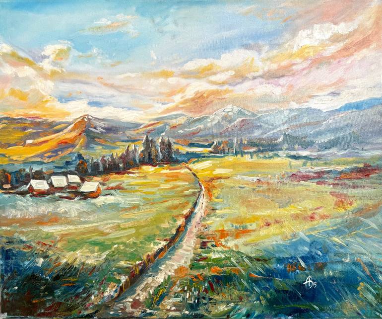 Bavarian Alps Painting by Alla Badsar | Saatchi Art