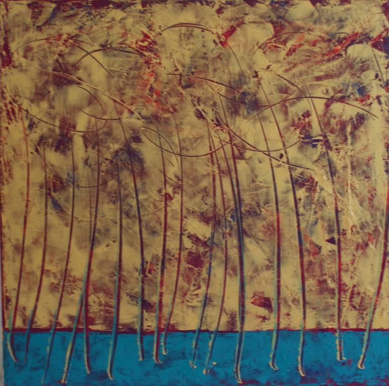 Golden #03 Painting by Claire Moog | Saatchi Art