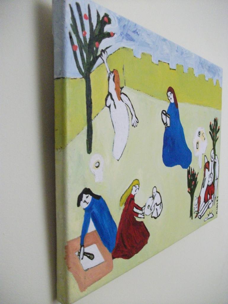 THE LITTLE GARDEN OF PARADISE (left view) Painting by Stuart Ridley ...