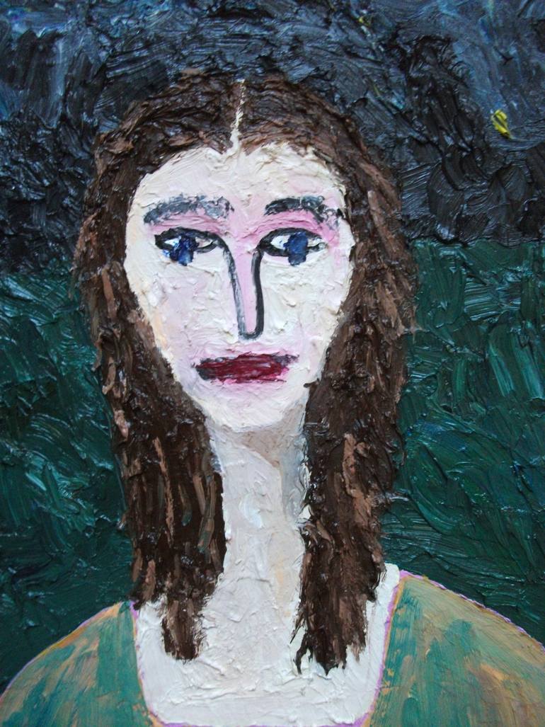 WOMAN (detail) Painting by Stuart Ridley | Saatchi Art