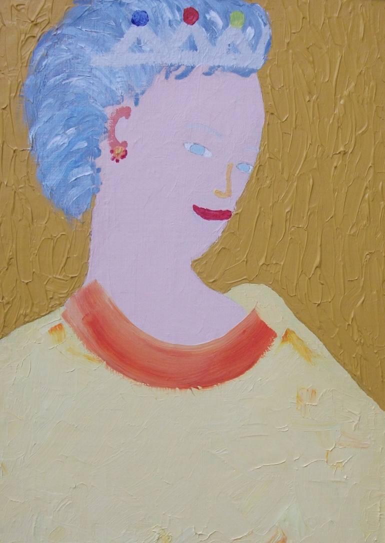 Portrait of the Queen Painting by Stuart Ridley | Saatchi Art