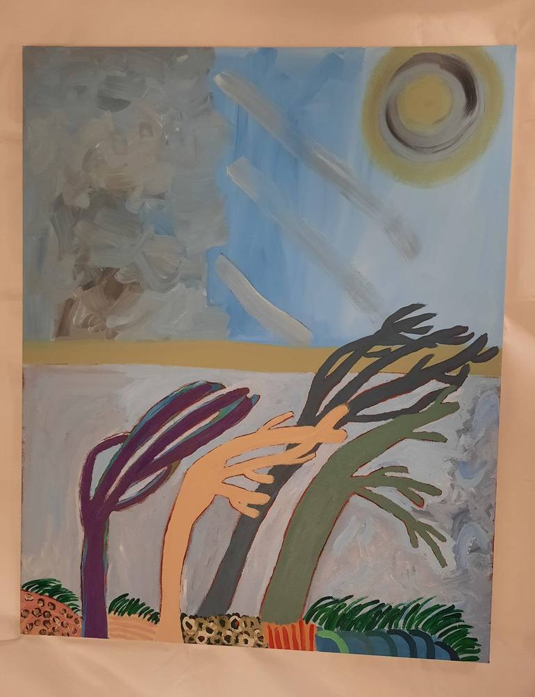 A Very Windy Day Painting by Stuart Ridley | Saatchi Art