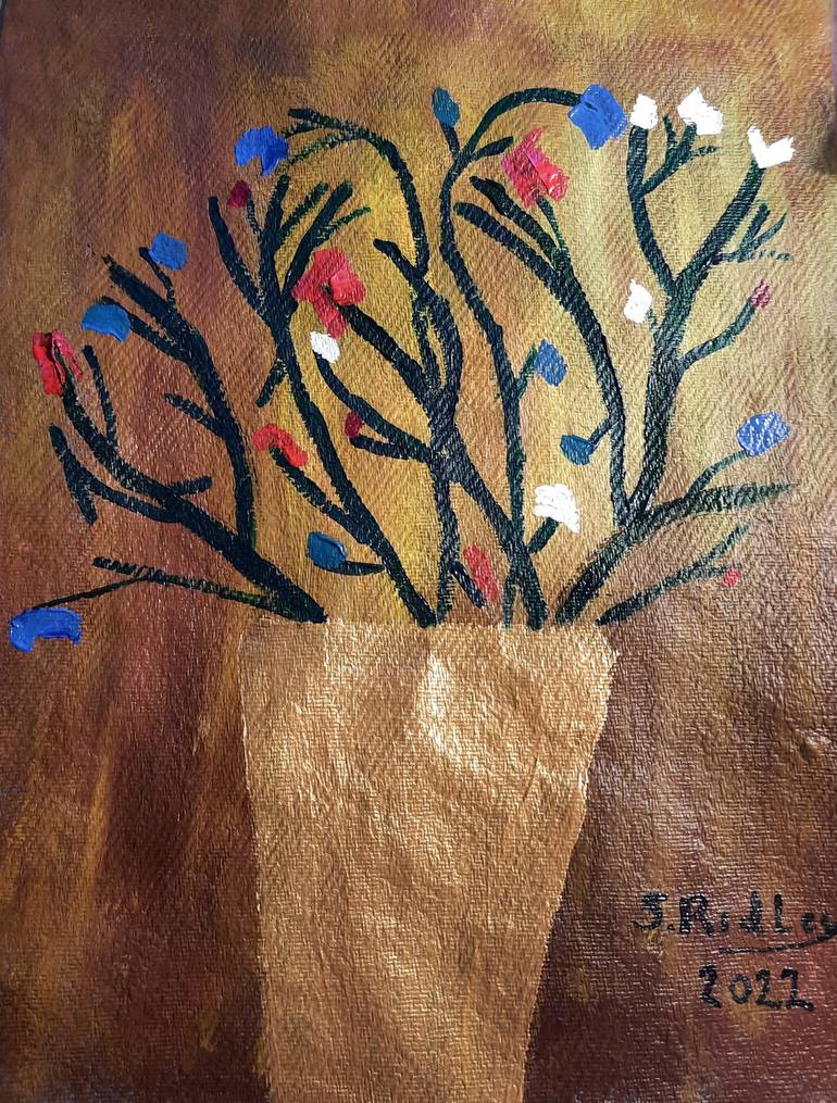 Flowers From Another Planet Painting by Stuart Ridley | Saatchi Art