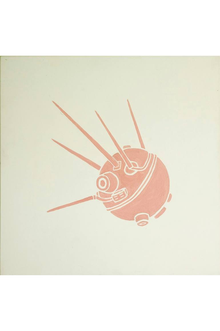Pink Sputnik Painting by Ian Sanderson | Saatchi Art