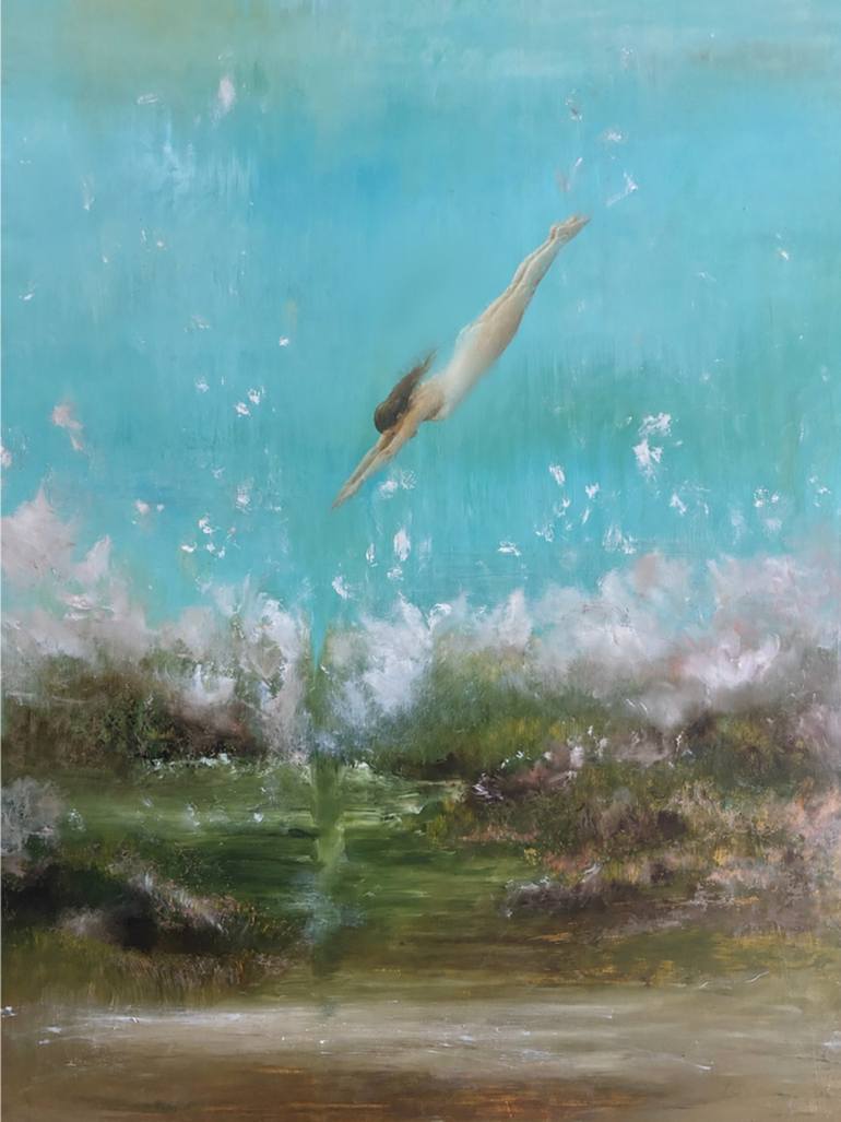Breaking The Surface Mixed Media by Sherri Scott | Saatchi Art United ...