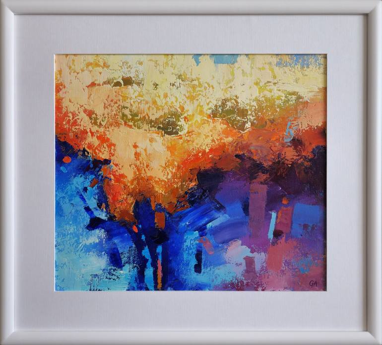 flowering trees Painting by Gutu Alexandru | Saatchi Art