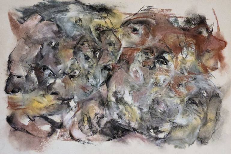Hall Of Faces Drawing by Crystal Leavitt | Saatchi Art