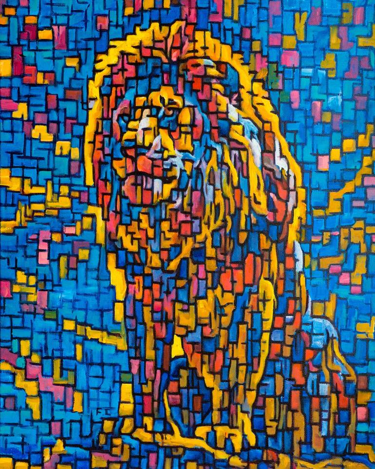 Lion Painting by Chong Fu | Saatchi Art