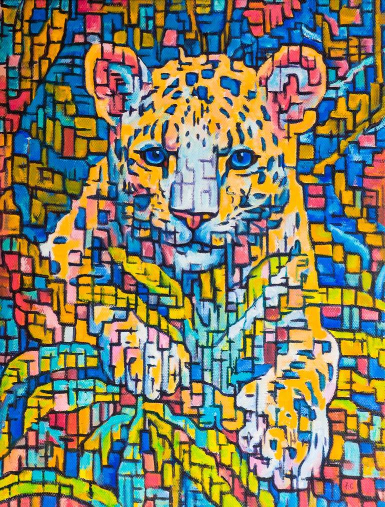Lioness Painting by Chong Fu | Saatchi Art
