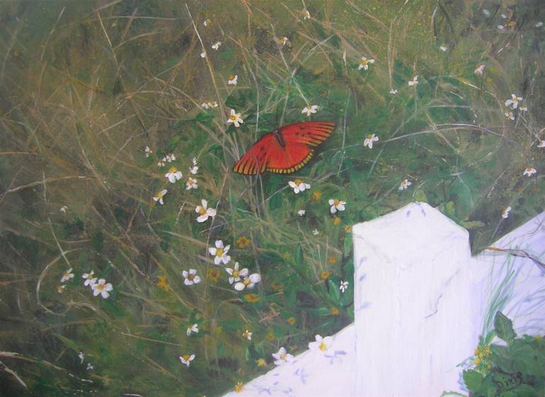 Autumn Visitor Painting by Dixie Hester | Saatchi Art