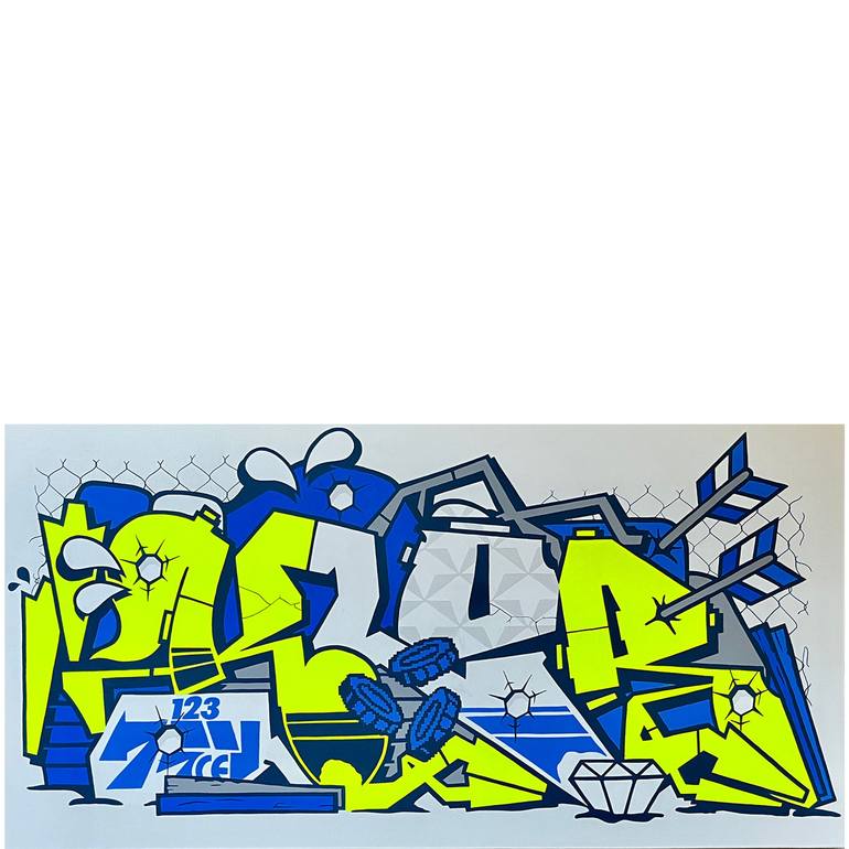 KLOR GRAFFITI LETTER LIME 1/10 Painting by Scien Klor | Saatchi Art