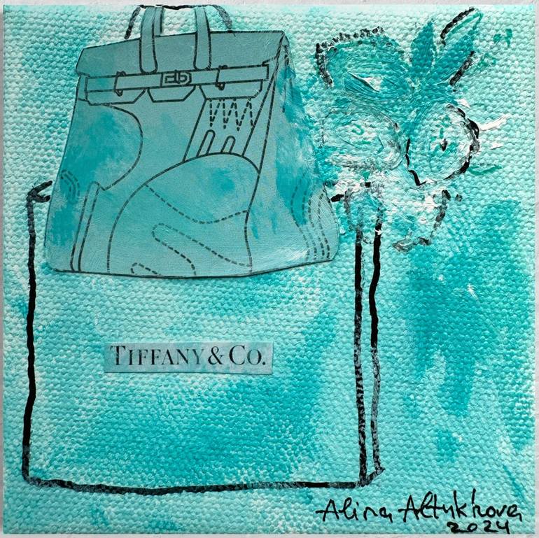 Tiffany Blue Box 002 Painting by Alina Altukhova | Saatchi Art