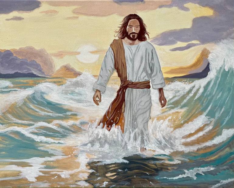 Jesus, the Power of Faith Painting by Eliza Art | Saatchi Art