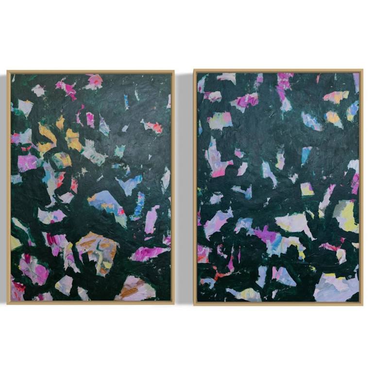 Fragments No. 1 & No. 2 Painting by Sarah Mankin | Saatchi Art