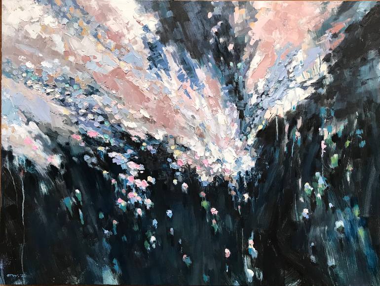 Floral rock No14 Painting by Fangmin Wu | Saatchi Art