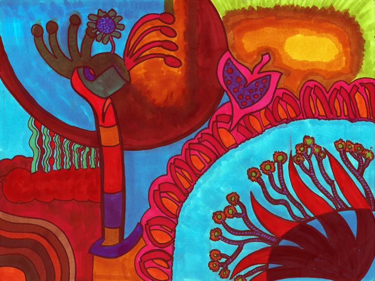 Dog Plant Sad Drawing by Gregory Acuna | Saatchi Art