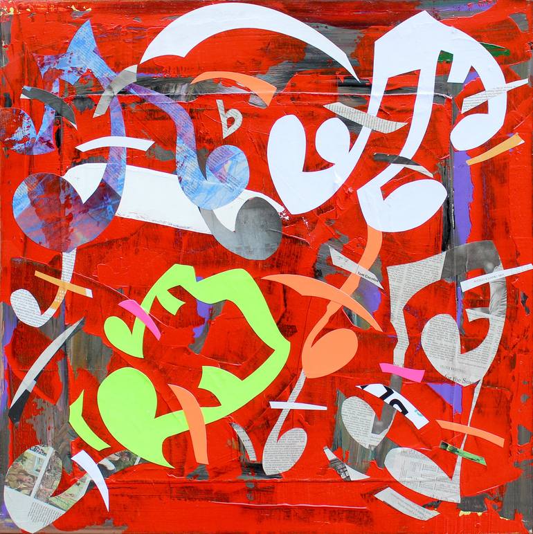 Visualizing the Amplitude of a Sound Waves Kat Koulè Wouj Painting by ...