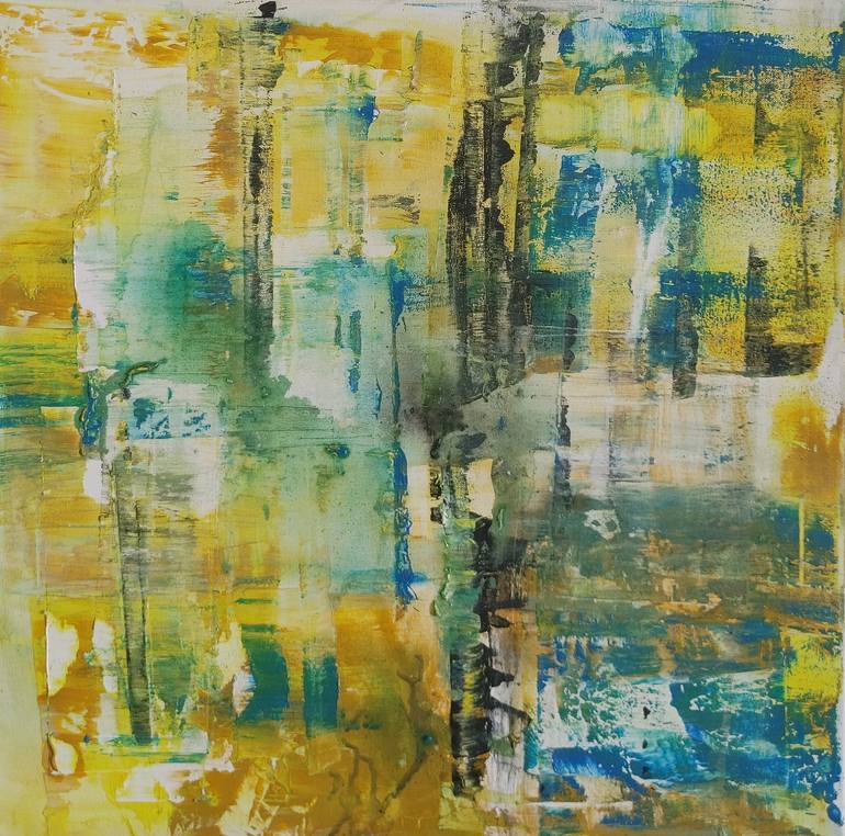 Pillars of golden eternity Painting by Adam Edry | Saatchi Art