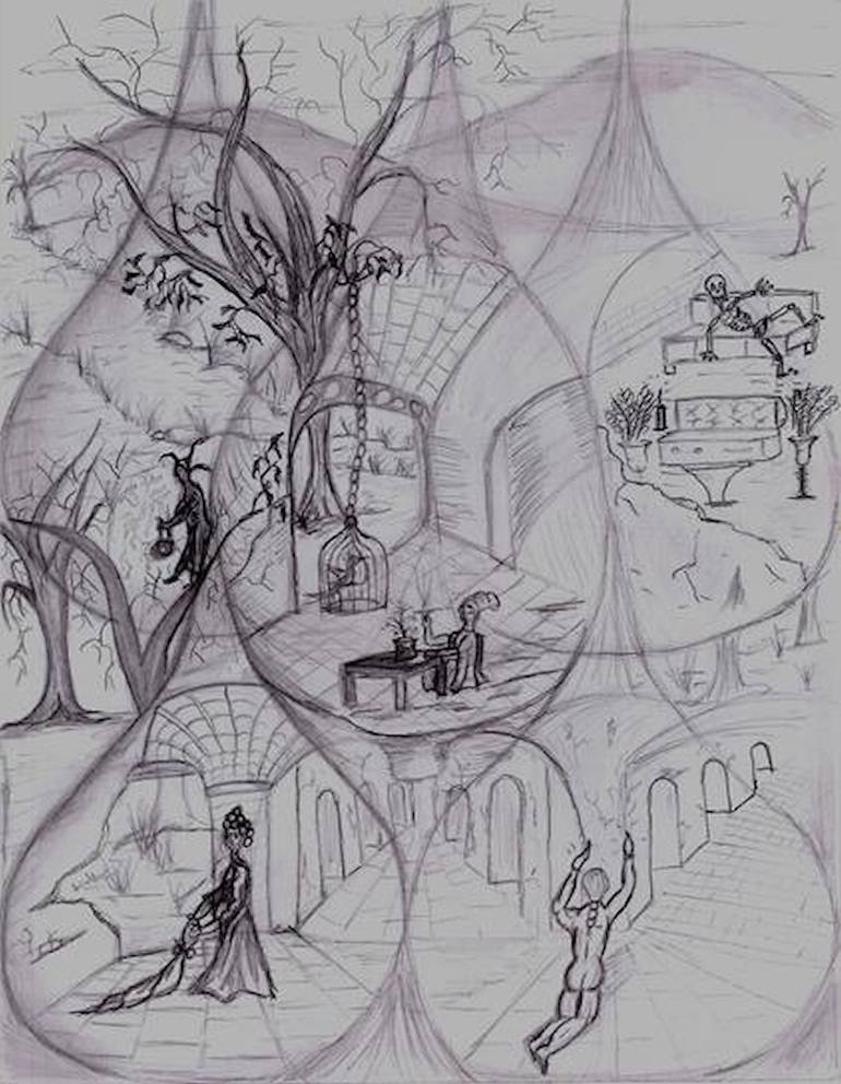 A Degree of Separation Drawing by Antonio Gomez | Saatchi Art