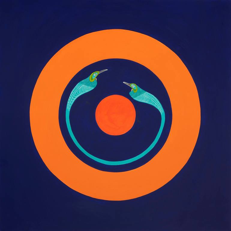 That was an orange sky late into the night Painting by Sam Leitch ...