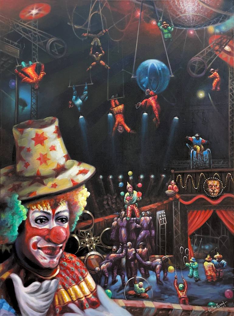 Circus Painting by Karthikeyan Muringoor | Saatchi Art