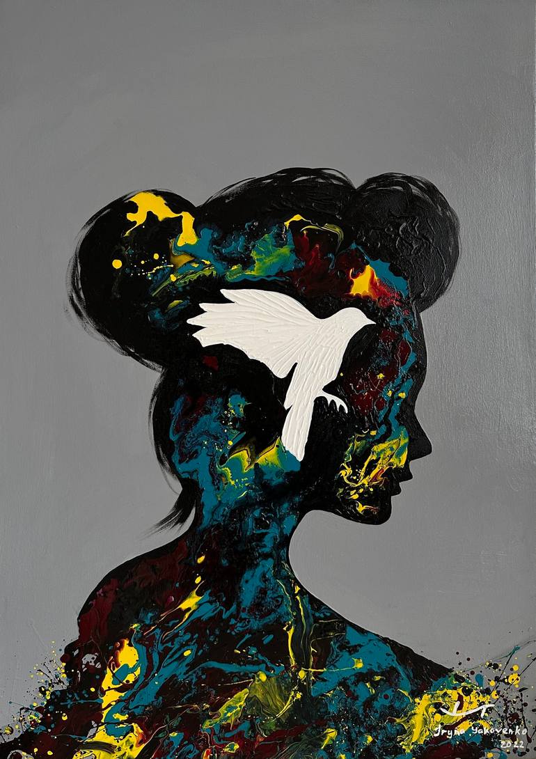 Thoughts in my head Painting by Iryna Yakovenko | Saatchi Art