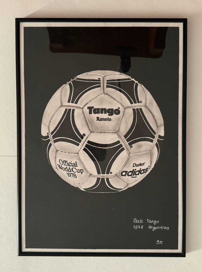 “World Cup ball” 1978 Argentina №11 from 16 pcs“ art collection 4 Painting by Sanzhar Kabyshev ...