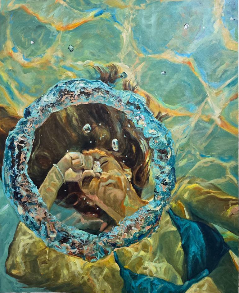 In my own bubble Painting by Reinier Nogueras | Saatchi Art