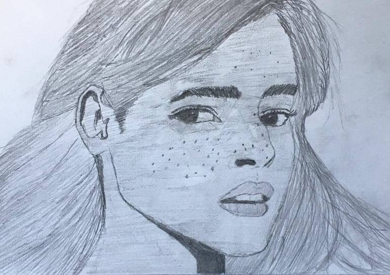 Drawing of a lady Drawing by Gabriel Millien | Saatchi Art United Kingdom