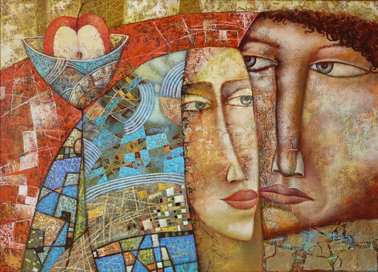 Adam and Eve Painting by Alexander Sulimov | Saatchi Art
