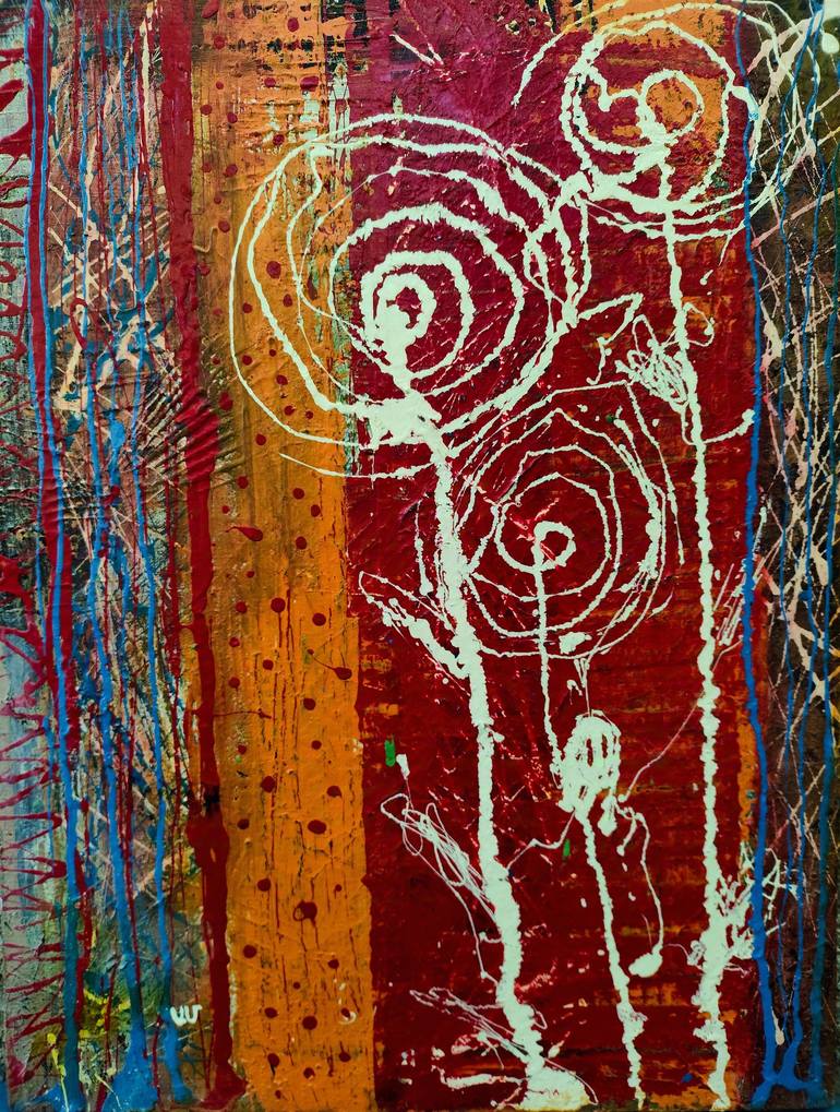 Red garden Painting by Ave Mariam | Saatchi Art