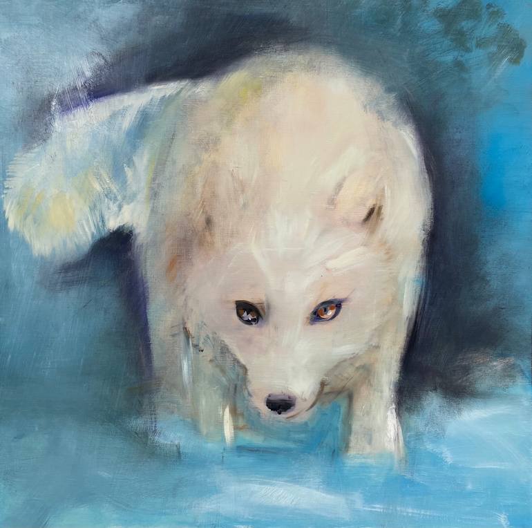 Arctic Fox Painting by Gregg Chadwick | Saatchi Art