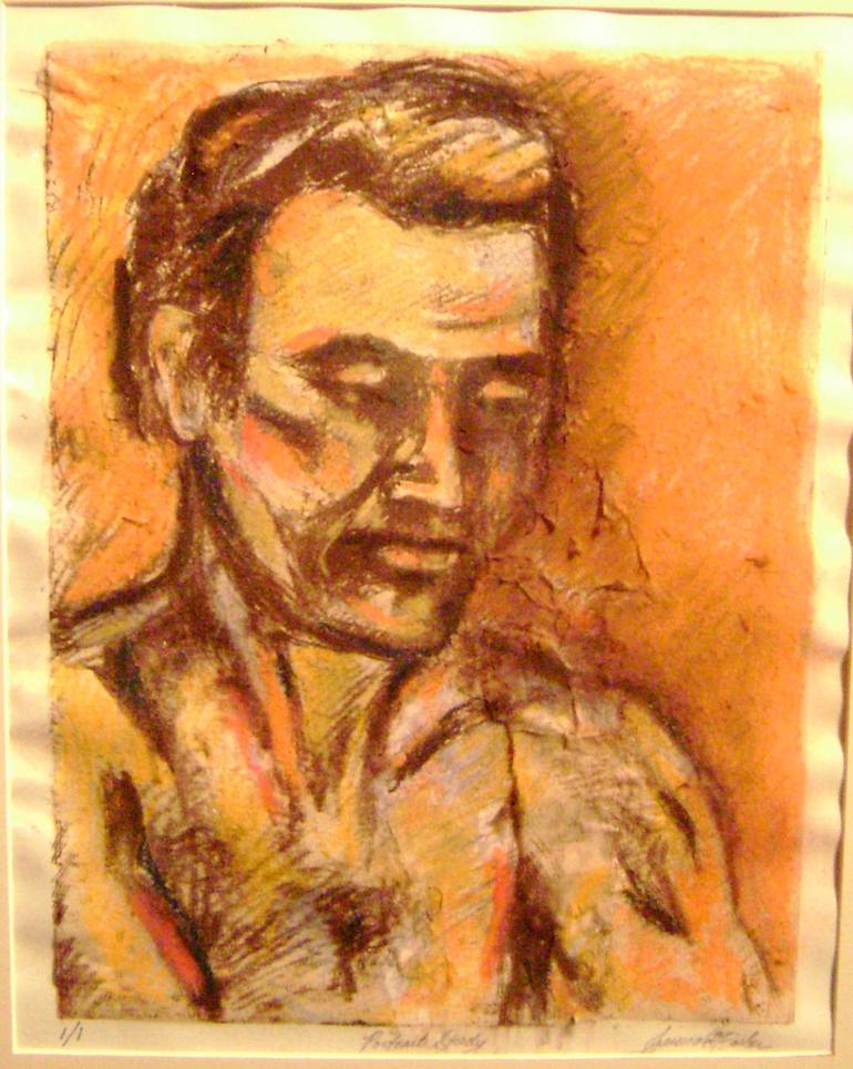 Portrait Study in Orange Painting by Jessica Barber | Saatchi Art