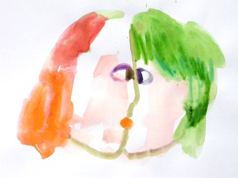Kiss (eyes are opening) Painting by Yuko Nasu | Saatchi Art