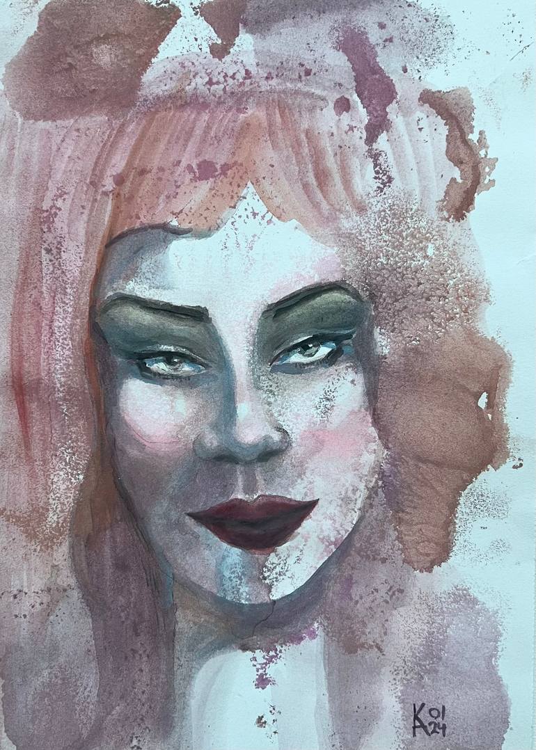 A woman with cunning Painting by Katerina Anchugova | Saatchi Art