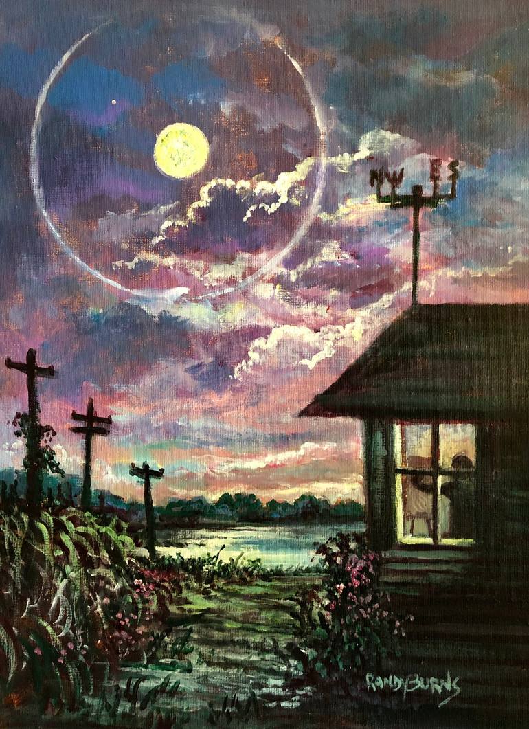 East Meets West. Sun Meets Moon. Painting by Randy Burns | Saatchi Art